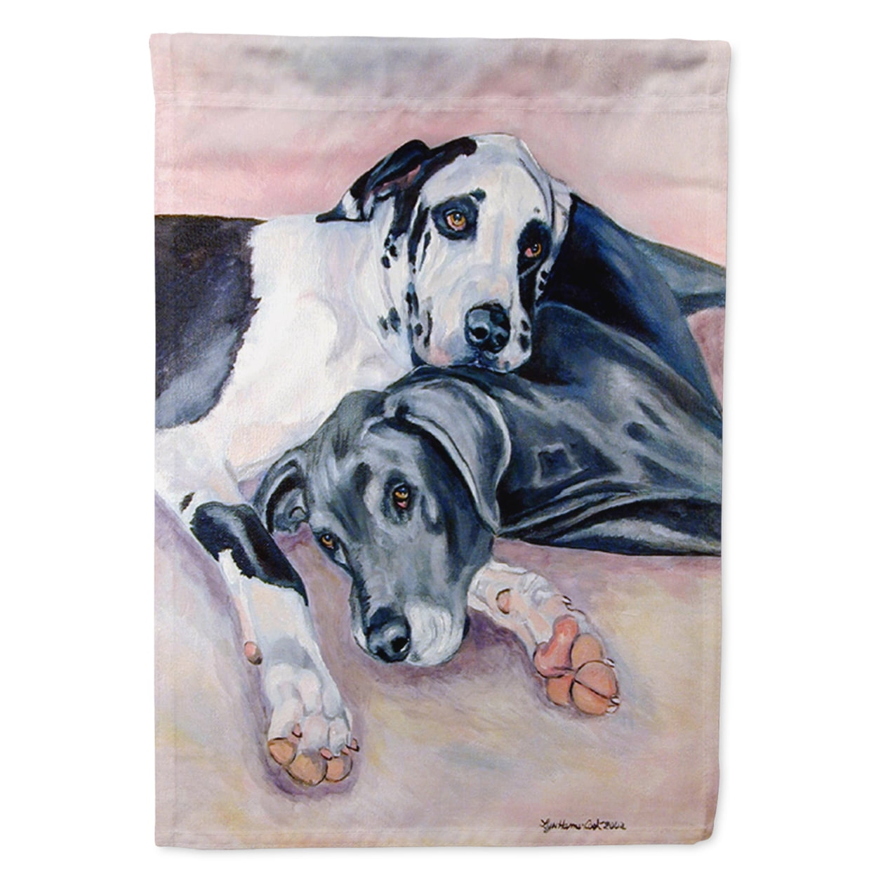 Carolines Treasures 7164-FLAG-PARENT Harlequin and Bule Natural Great ...