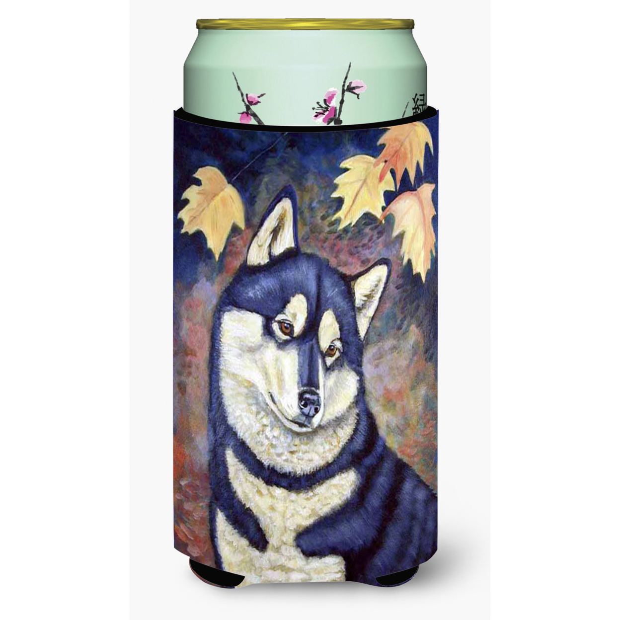 Carolines Treasures 7173TBC Fall Leaves Siberian Husky Tall Boy Hugger ...