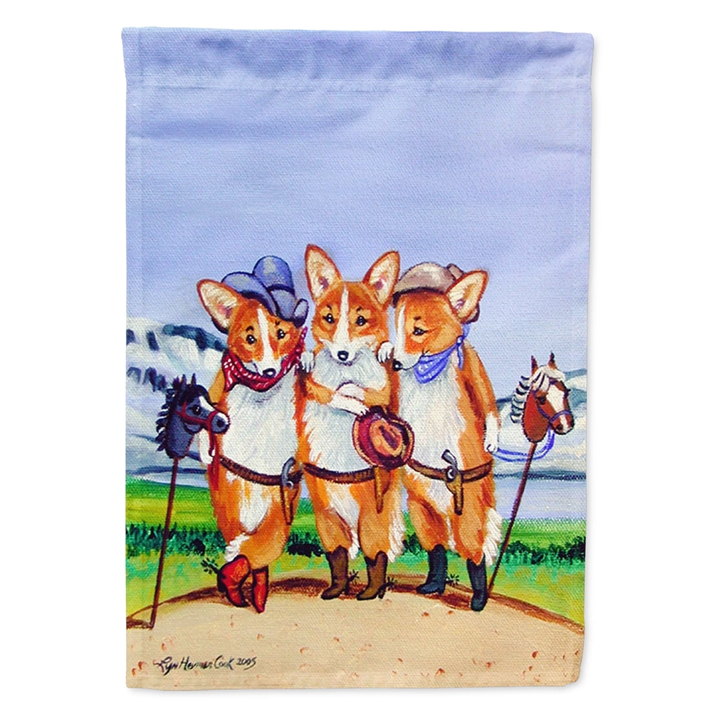 Carolines Treasures 7283-FLAG-PARENT Cowboy Corgi Flag multicolor - Walmart.com