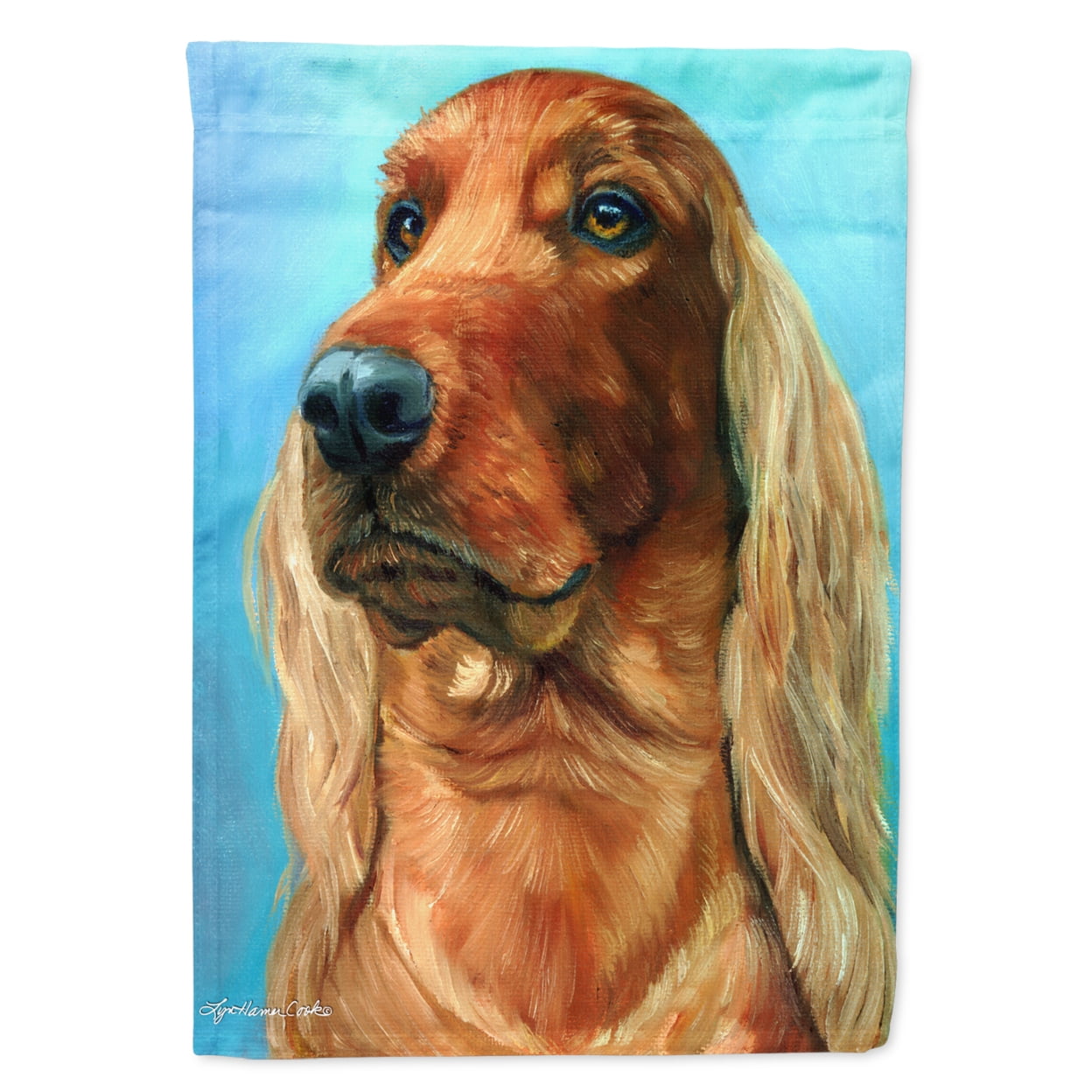 Carolines Treasures 7314CHF Irish Setter in Blue House Flag House Size ...