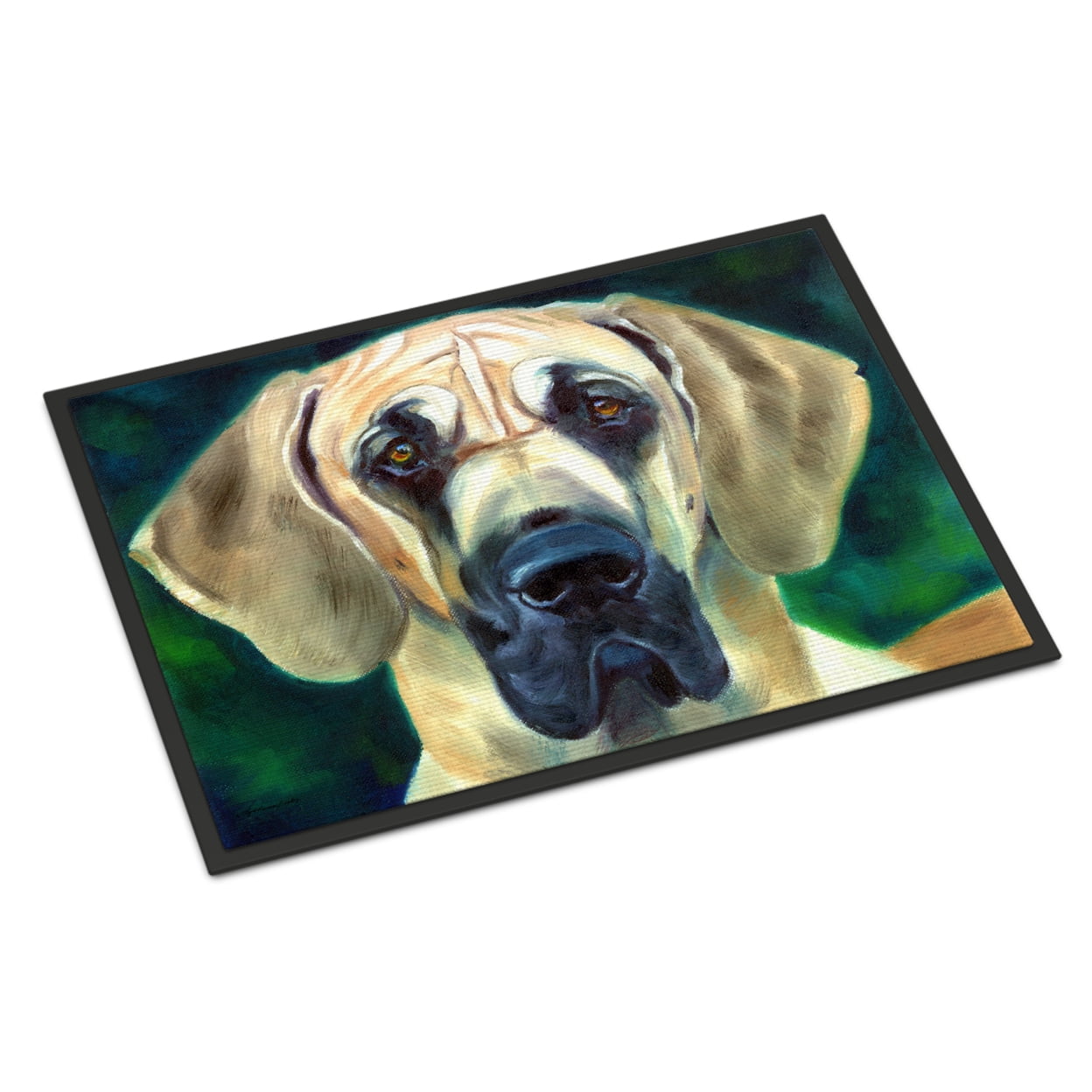 Carolines Treasures 7444MAT Great Dane Lookin at you Doormat 18x27 27"L ...