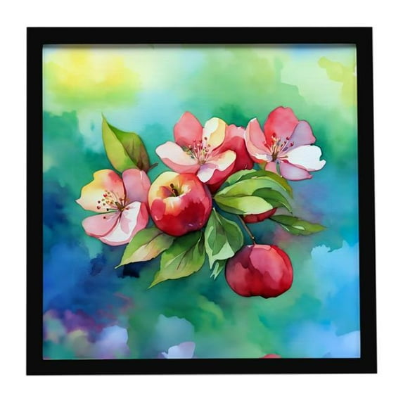 Carolines Treasures 8 x 8 in. Arkansas Apple Blossom in Watercolor ...