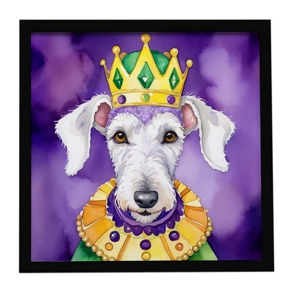 Carolines Treasures 8 x 8 in. Bedlington Terrier King of Mardi Gras ...
