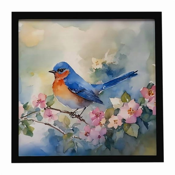 Carolines Treasures 8 x 8 in. Bluebird Framed Metal Print - Walmart.com