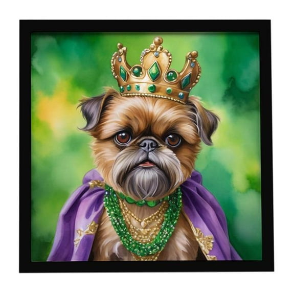 Carolines Treasures 8 x 8 in. Brussels Griffon King of Mardi Gras ...