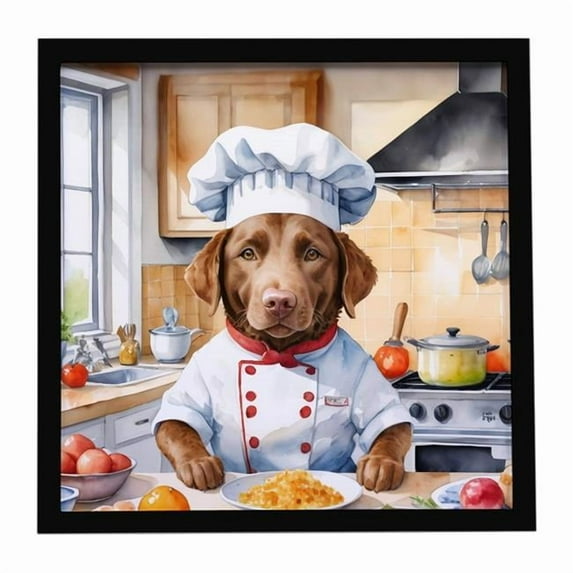 Carolines Treasures 8 x 8 in. Chesapeake Bay Retriever The Chef Framed ...