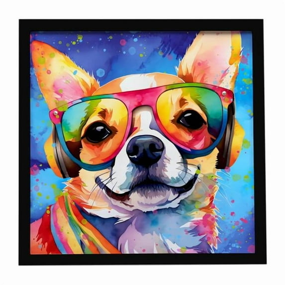 Carolines Treasures 8 x 8 in. Chihuahua Hippie Dawg Framed Metal Print ...
