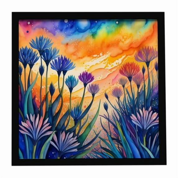 Carolines Treasures 8 x 8 in. Colorful Agapanthus Framed Metal Print ...