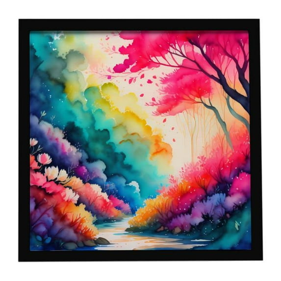 Carolines Treasures 8 x 8 in. Colorful Azaleas Framed Metal Print ...