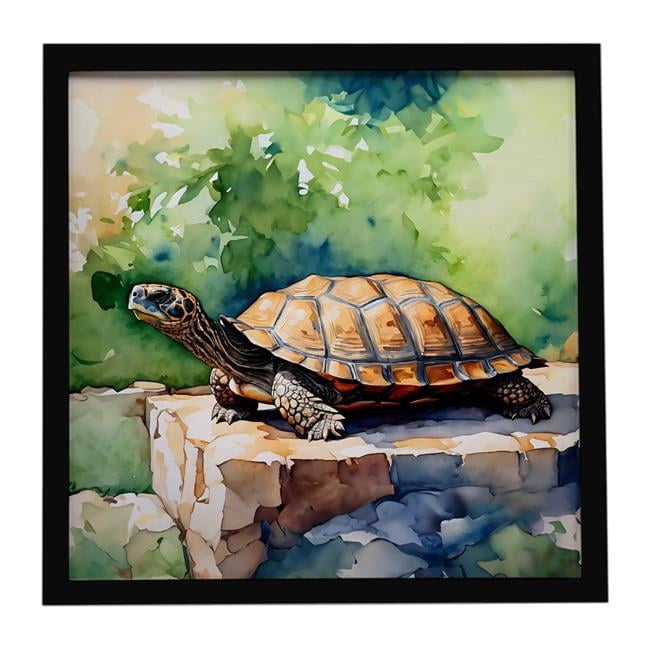 Carolines Treasures 8 x 8 in. Turtles Tortoises Framed Metal Print ...