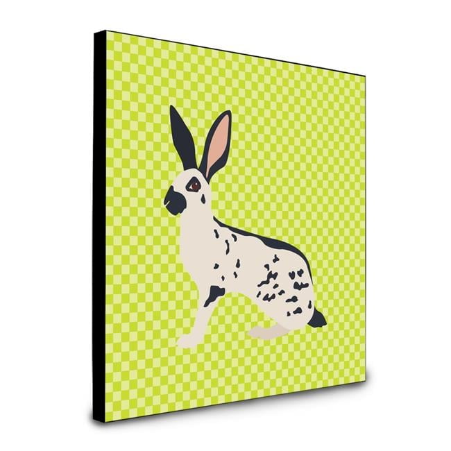 Carolines Treasures 8 x 8 x 0.625 in. English Spot Rabbit Green Artwork ...