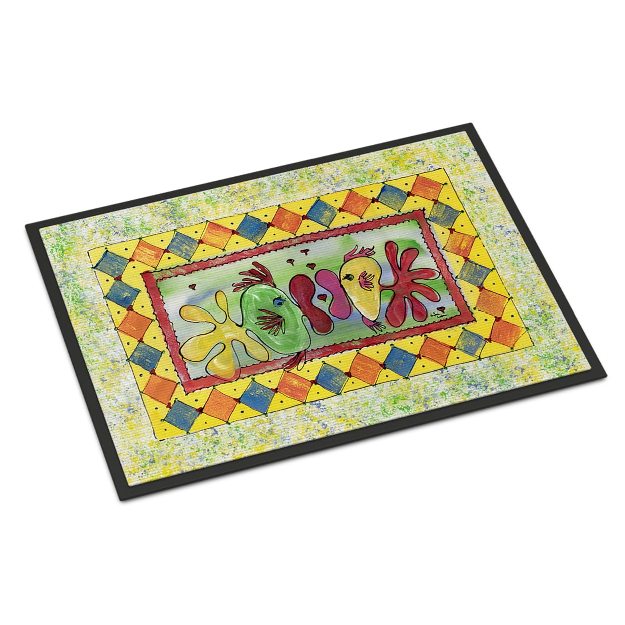 Carolines Treasures 8074-MAT Kissing Fish Doormat 18x27 27"L x 18"W ...