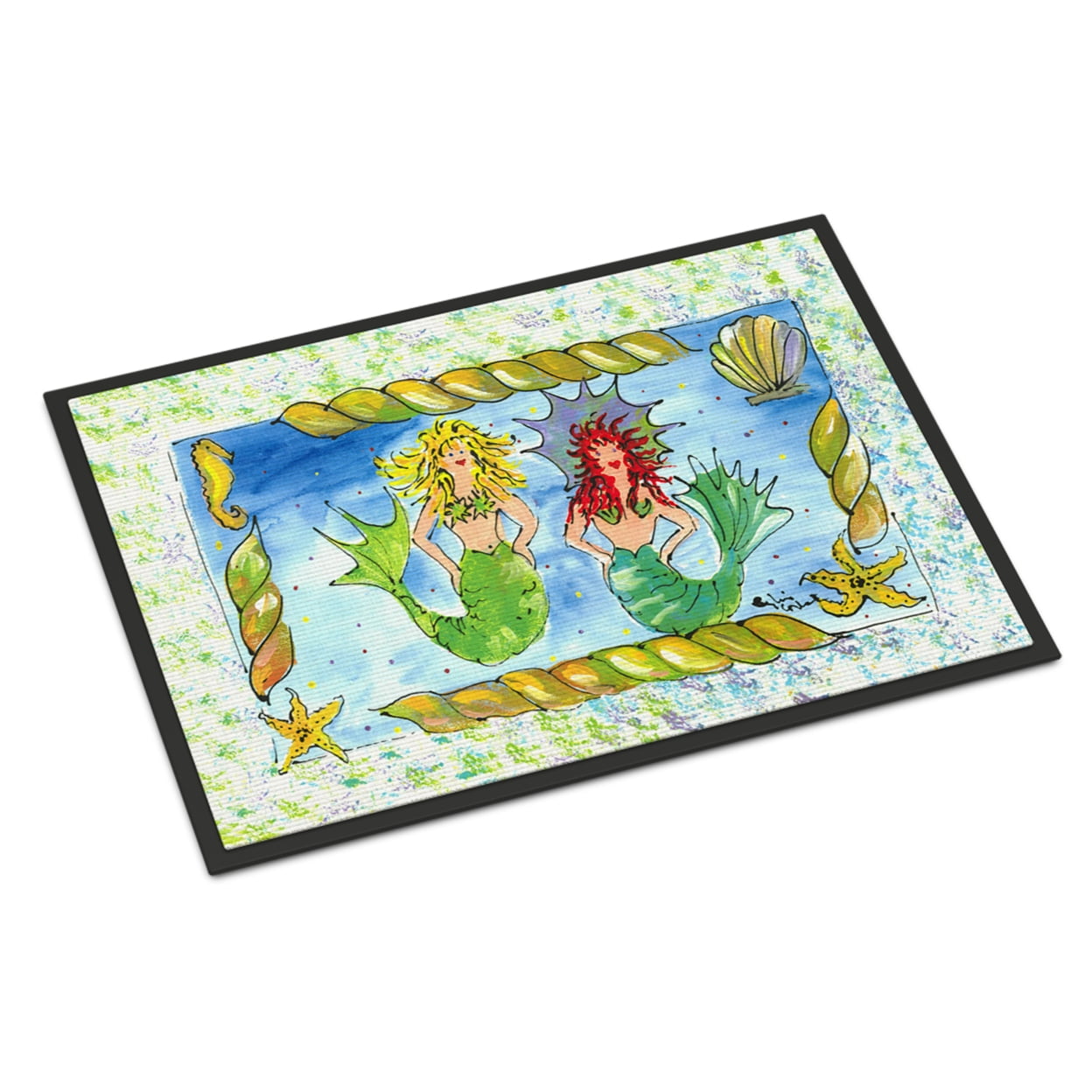 Carolines Treasures 8083-JMAT Mermaid Door Mat, Indoor Rug or Outdoor ...