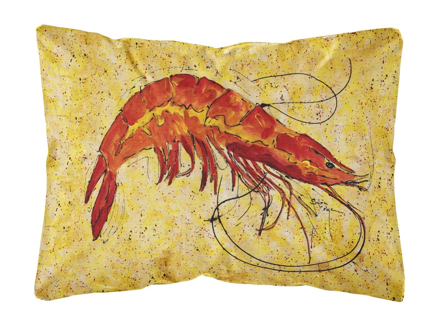 Carolines Treasures 8126PW1216 Shrimp Canvas Fabric Decorative Pillow ...