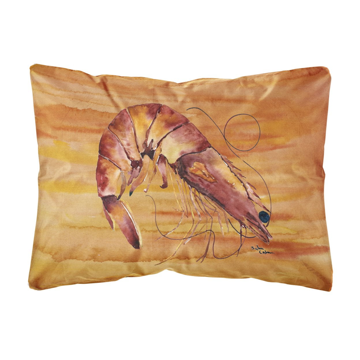 Carolines Treasures 8140PW1216 Shrimp Canvas Fabric Decorative Pillow ...