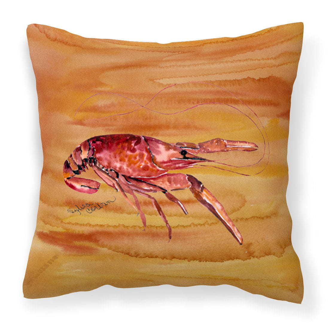Carolines Treasures 8232PW1414 Crawfish Fabric Decorative Pillow ...