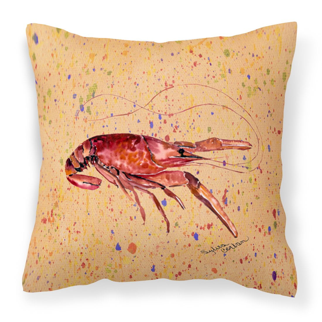 Carolines Treasures 8468PW1414 Crawfish Fabric Decorative Pillow ...
