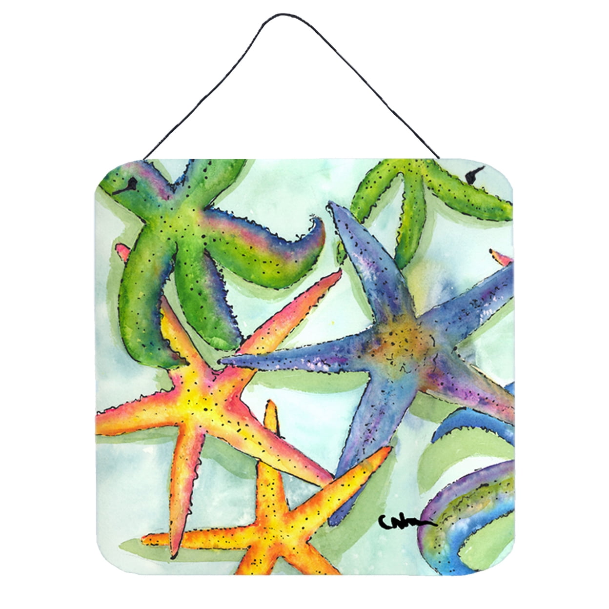 Carolines Treasures 8542DS66 Starfish Wall or Door Hanging Prints 6HX6W ...
