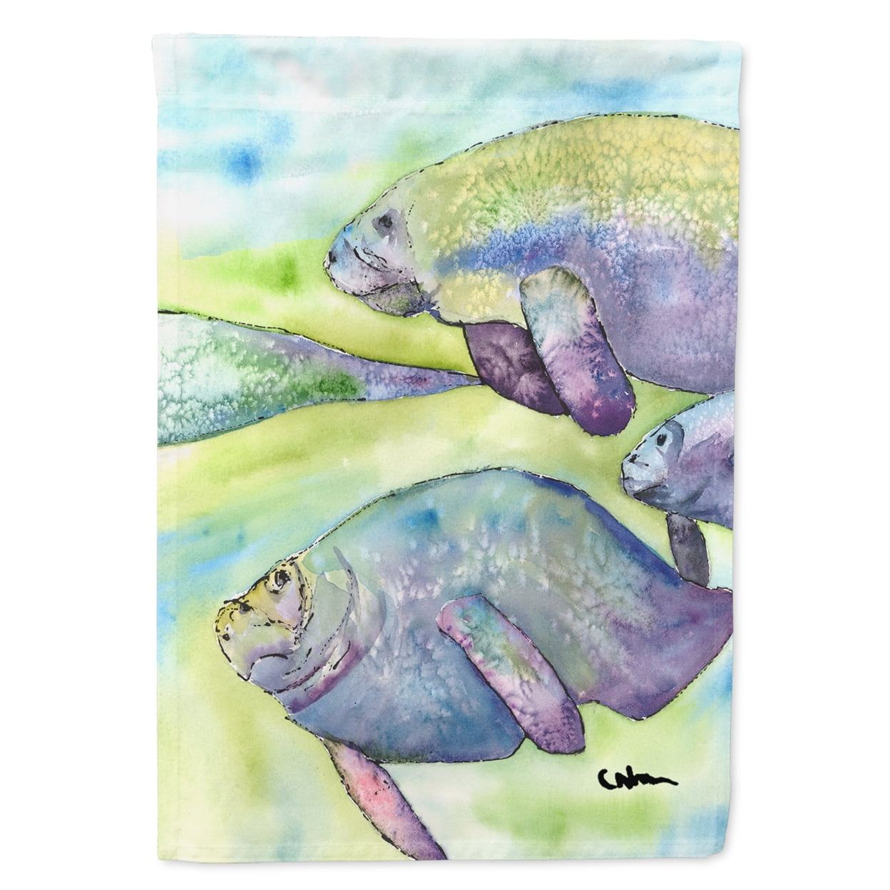 Carolines Treasures 8544-FLAG-PARENT Manatee Flag multicolor - Walmart.com