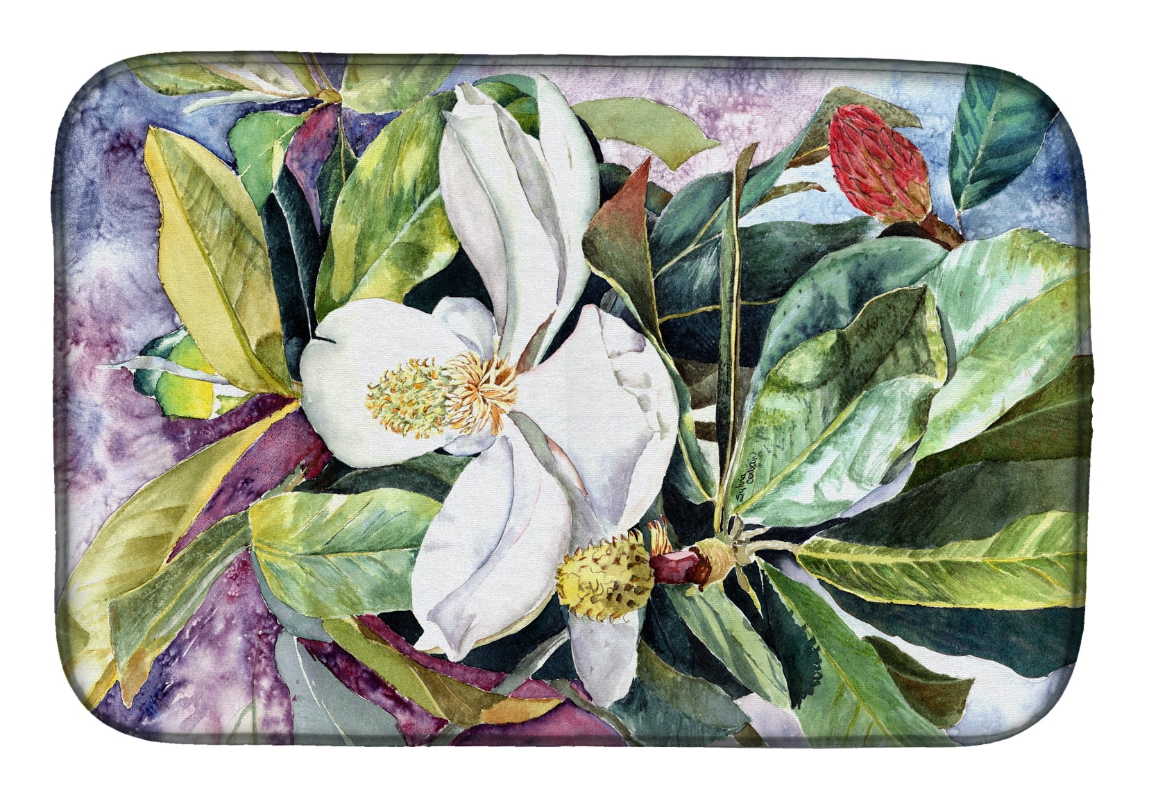 Carolines Treasures 8700DDM Magnolia Dish Drying Mat, 14 x 21 ...