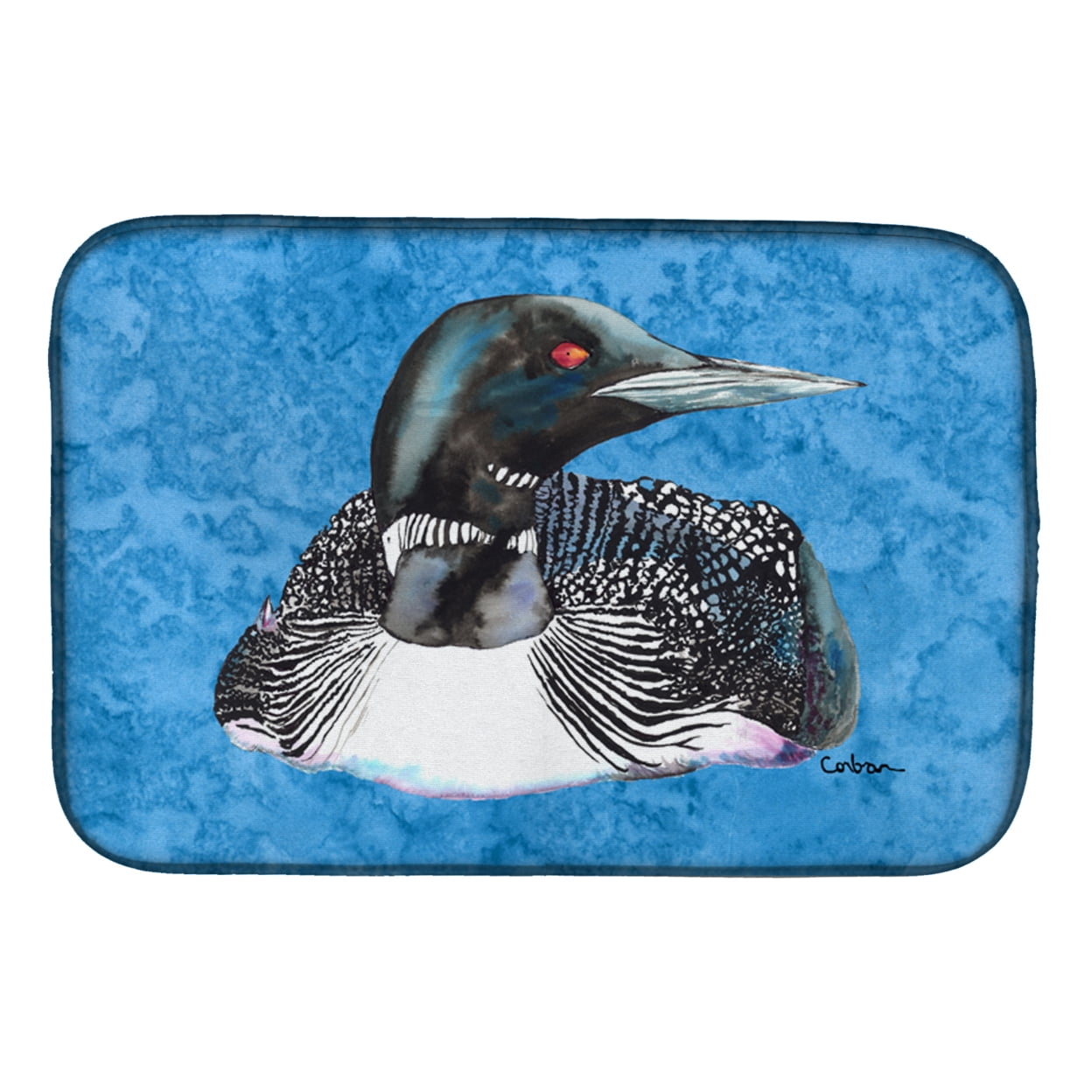 Carolines Treasures 8717DDM Loon Dish Drying Mat, 14 x 21", multicolor ...