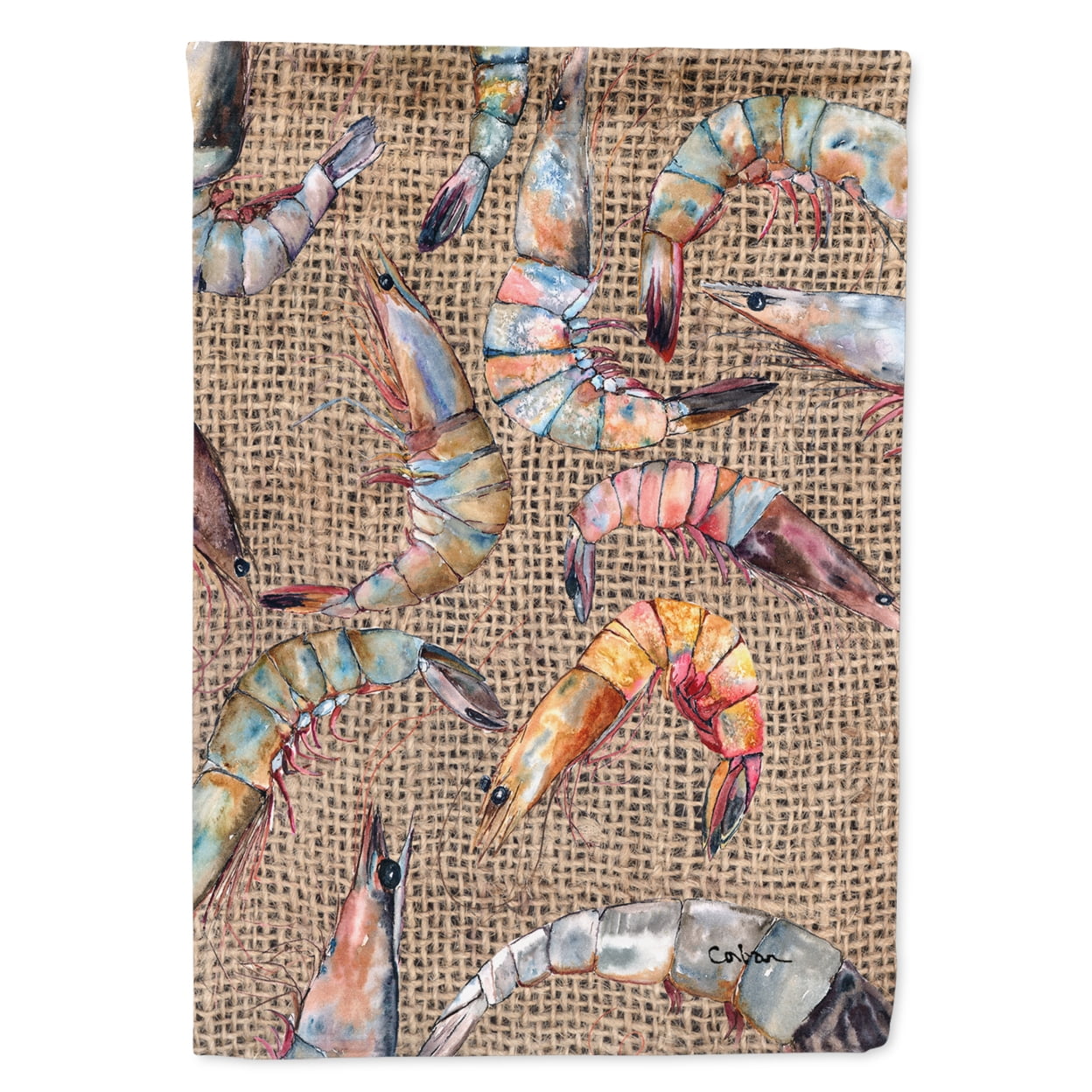 Carolines Treasures 8738-FLAG-PARENT Shrimp Flag multicolor - Walmart.com