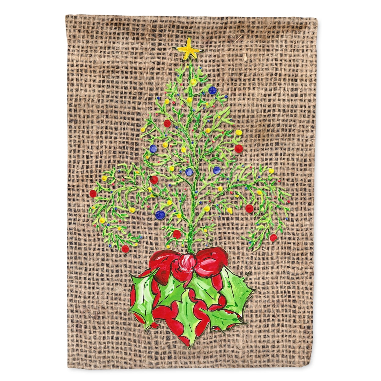 Carolines Treasures 8745-FLAG-PARENT Christmas Tree Fleur de lis Flag ...