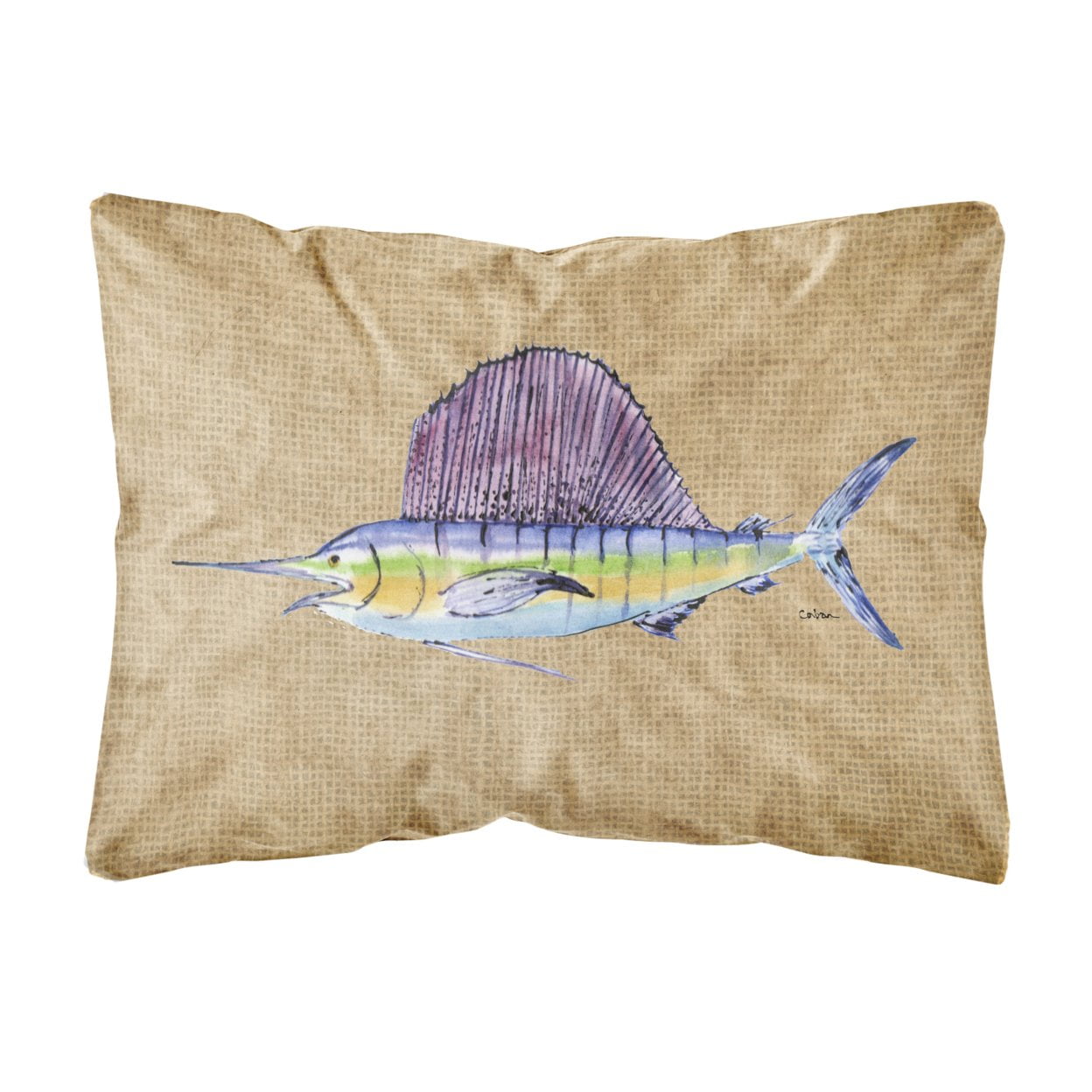 Carolines Treasures 8813PW1216 Swordfish Canvas Fabric Decorative ...