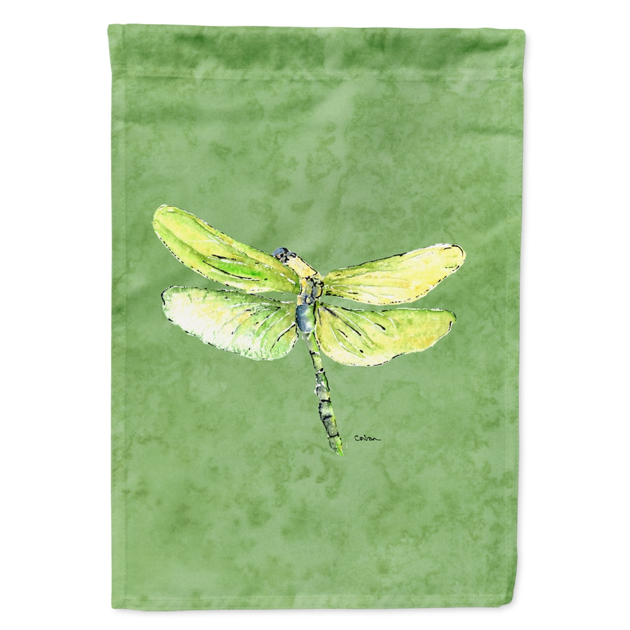 Carolines Treasures 8864-FLAG-PARENT Dragonfly on Avacado Flag ...
