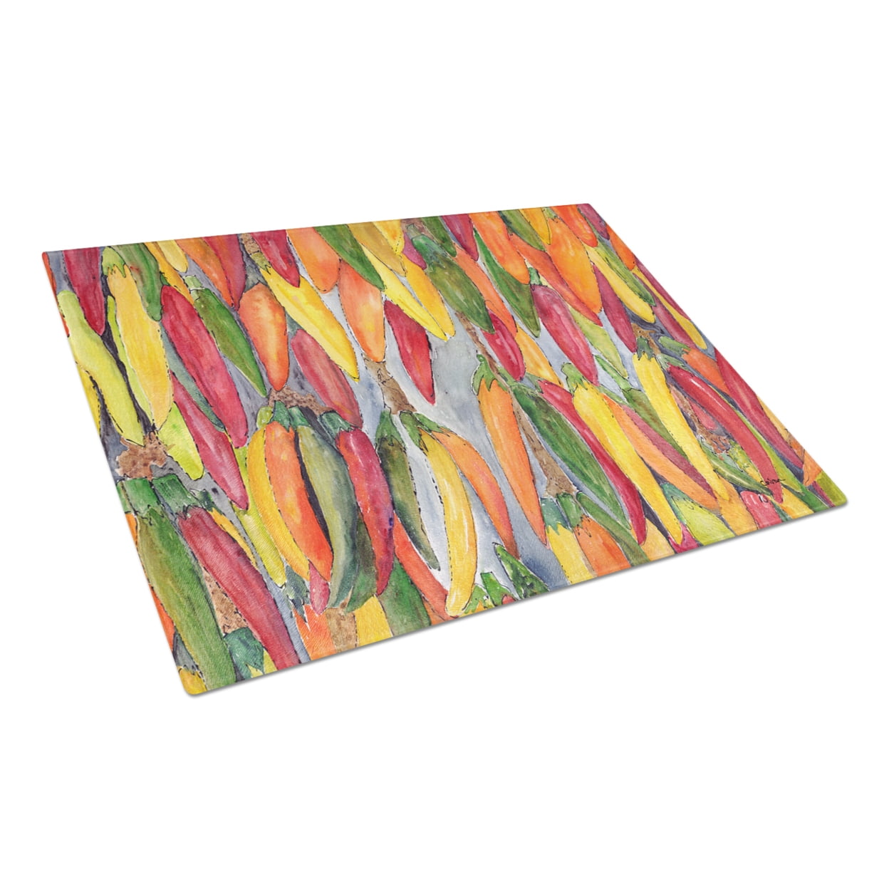 Carolines Treasures 8893LCB Hot Peppers Glass Cutting Board Large, 12H ...