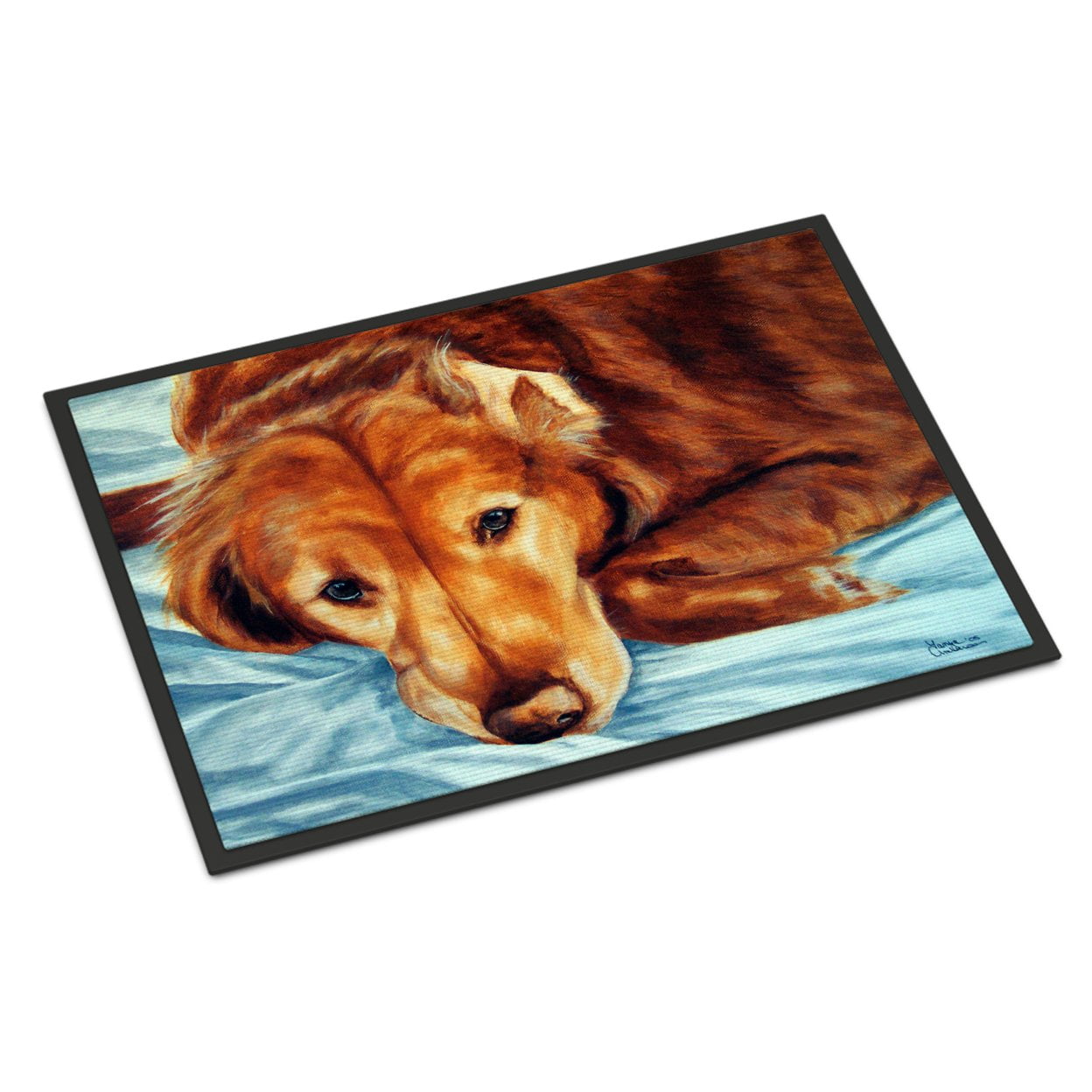 Carolines Treasures AMB1040JMAT Golden Retriever by Tanya and Craig ...