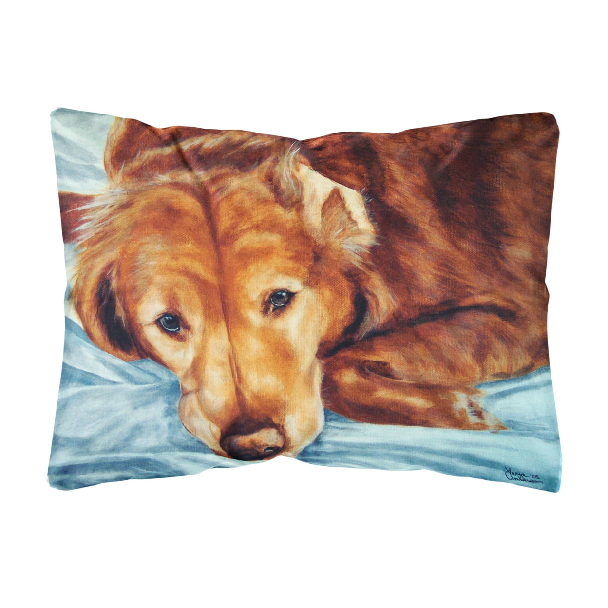 Carolines Treasures AMB1040PW1216 Golden Retriever by Tanya and Craig ...