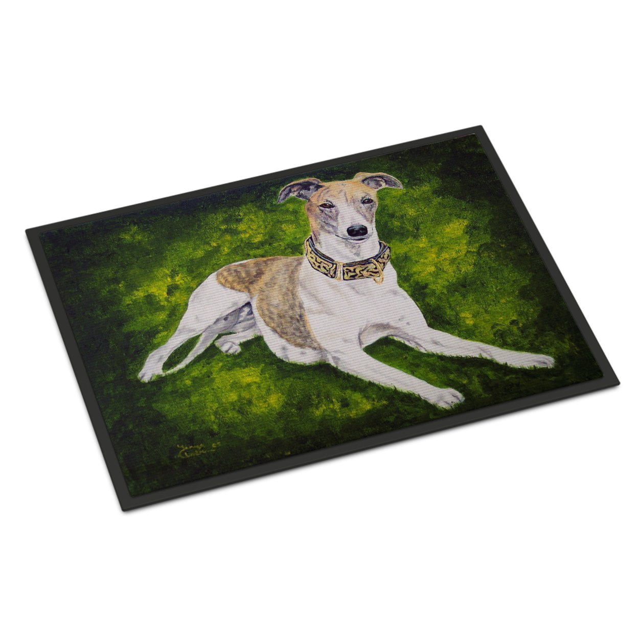Carolines Treasures AMB1045JMAT Isabella Greyhound Door Mat Indoor Rug ...