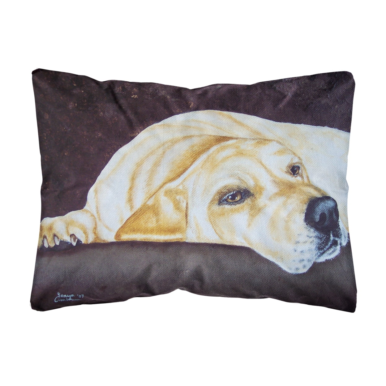 Carolines Treasures AMB1072PW1216 Naptime Yellow Labrador Fabric ...