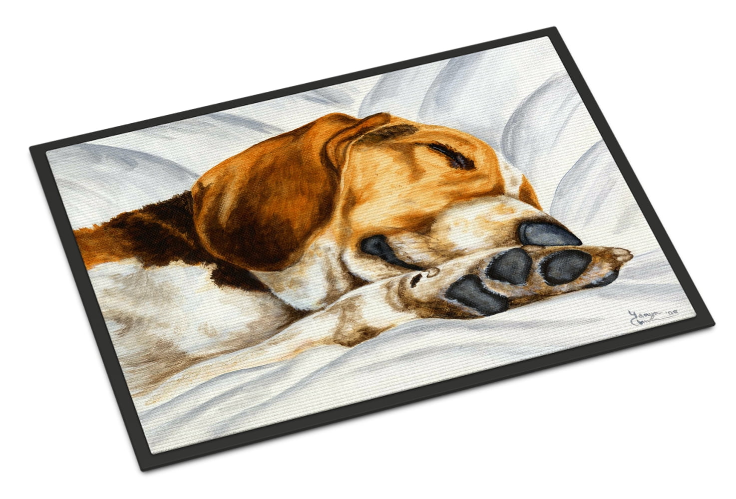 Carolines Treasures AMB1076JMAT Beagle Bliss Door Mat Indoor Rug or ...