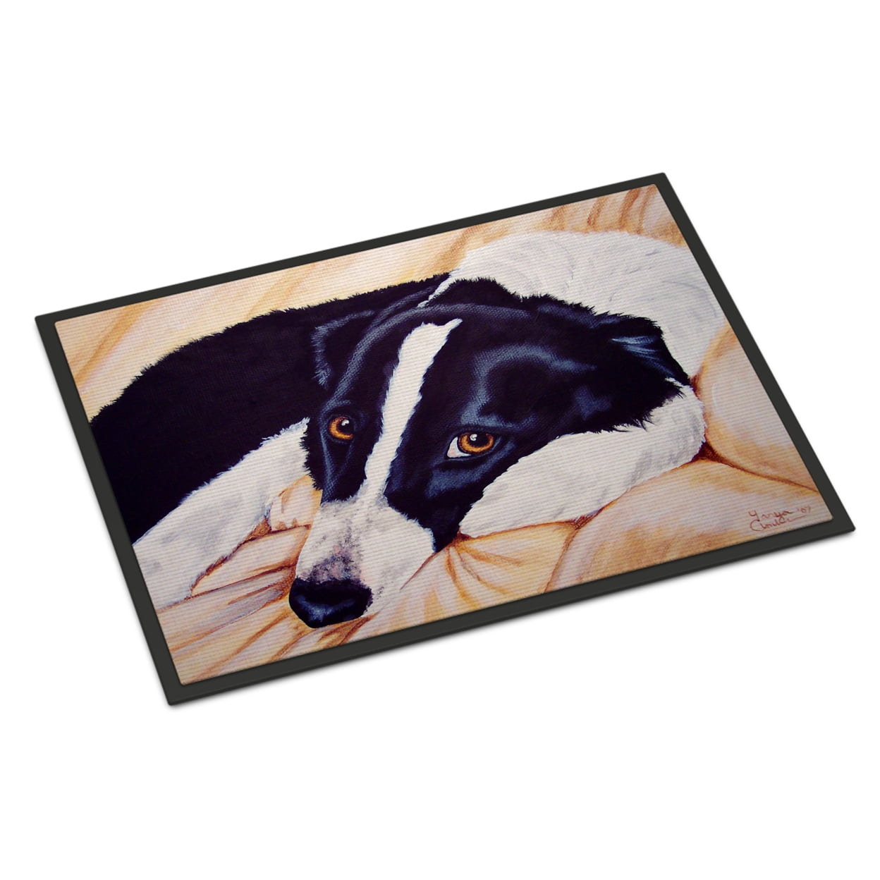 Carolines Treasures AMB1080MAT Naptime Border Collie Door Mat Indoor ...