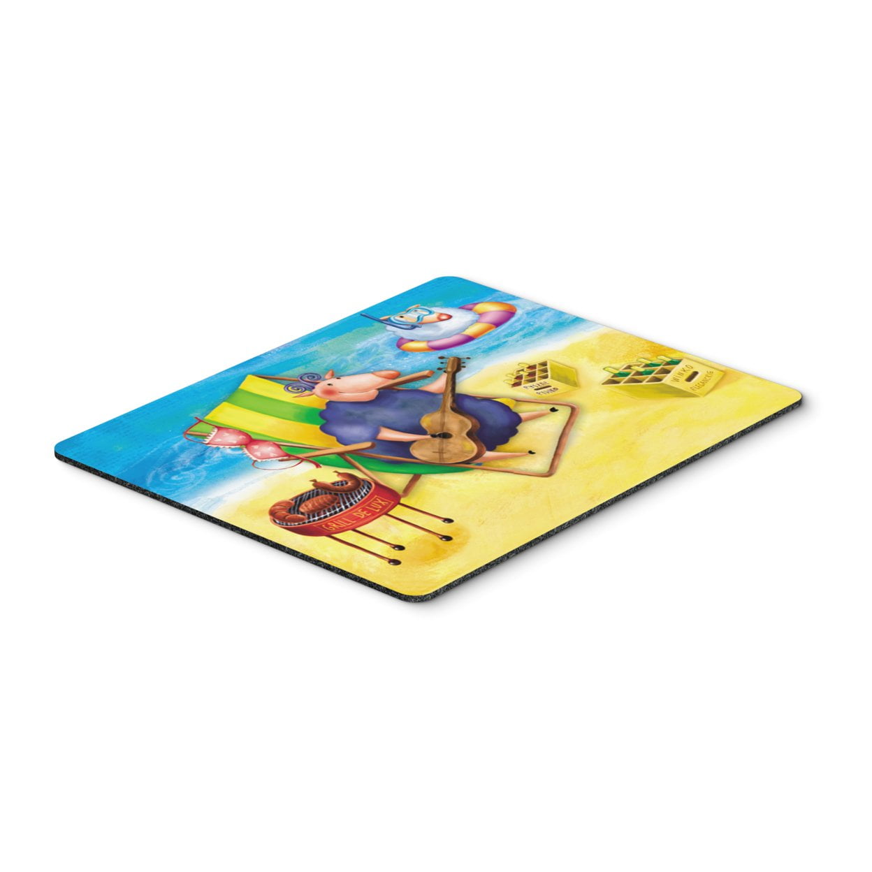 Carolines Treasures APH0079MP Pig Sunbathing on the Beach Mouse Pad Hot ...