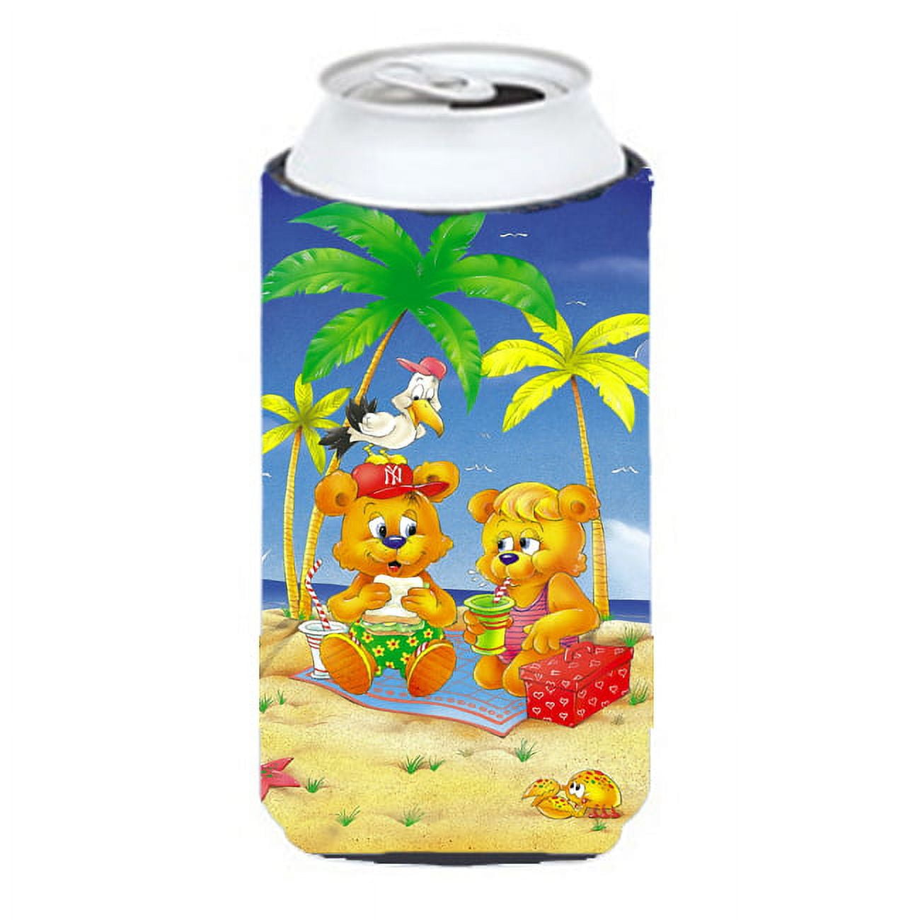 Carolines Treasures APH0239TBC Teddy Bears Picnic on the Beach Tall Boy ...