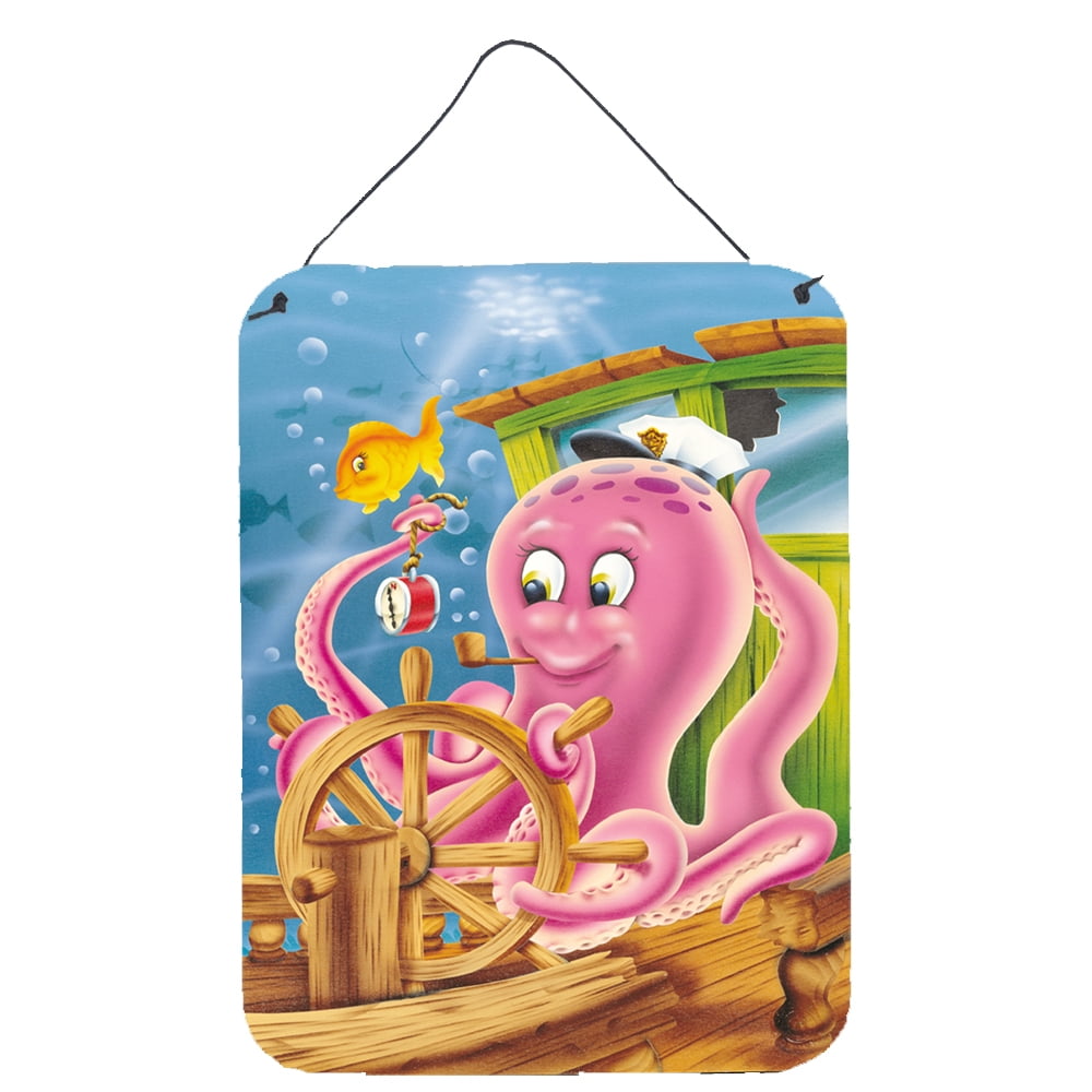 Carolines Treasures APH0472DS1216 Captain Octopus Wall or Door Hanging ...