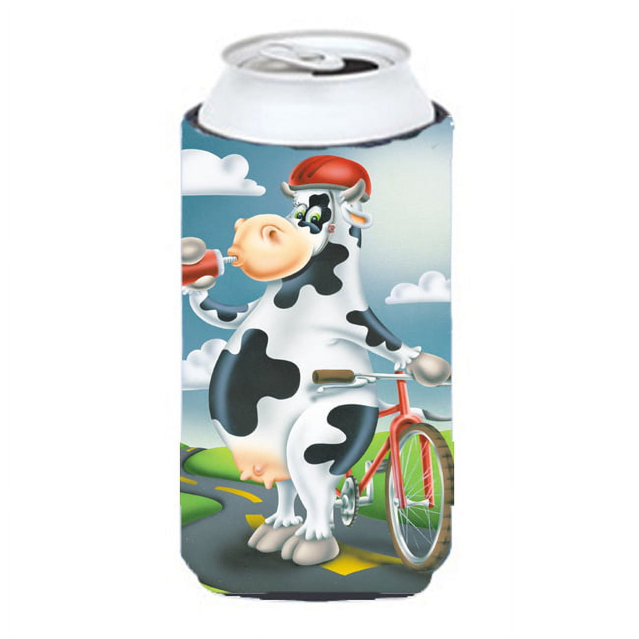 Carolines Treasures APH0532TBC Cow on a Bike Ride Tall Boy beverage Insulator Hugger Tall Boy ...