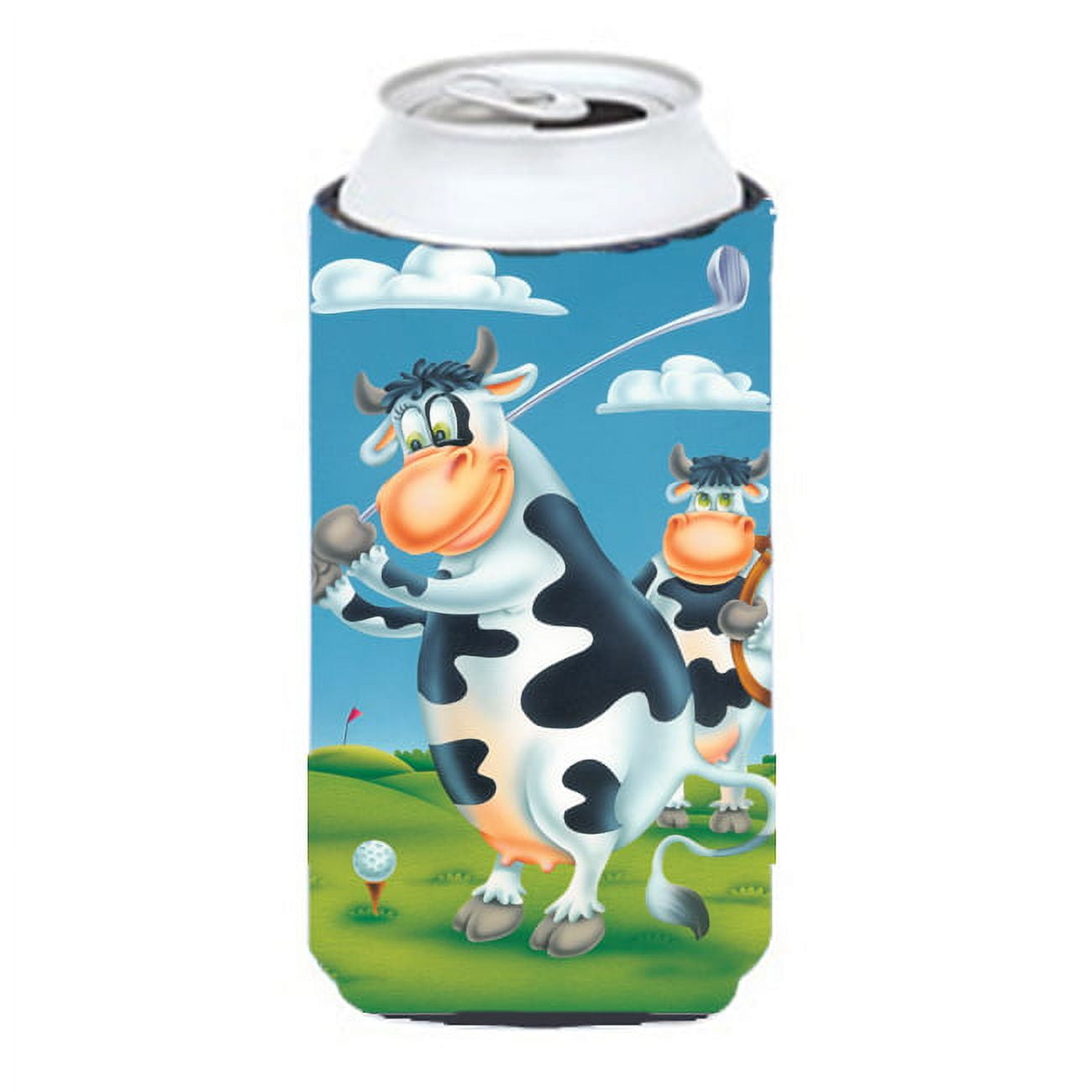 Carolines Treasures APH0535TBC Cow playing Golf Tall Boy beverage ...