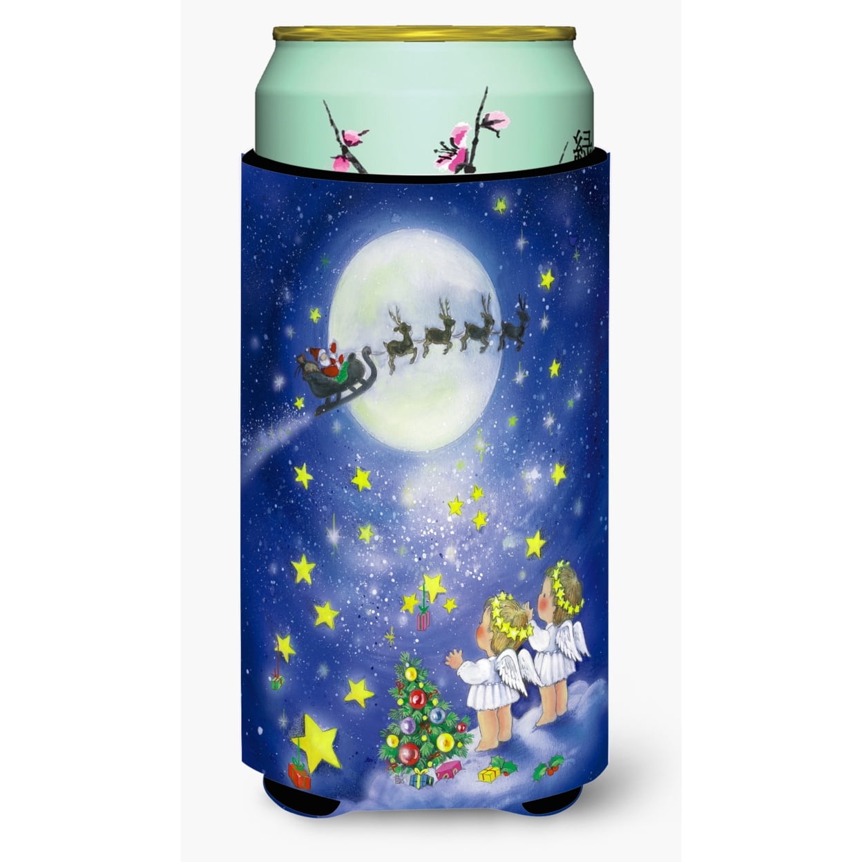 Carolines Treasures APH0690TBC Angels watching Santa Claus Tall Boy ...