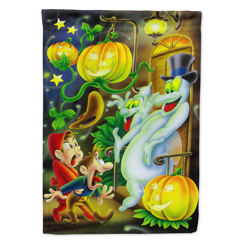 Scary Ghosts and Halloween Trick or Treaters Flag Canvas House Size ...