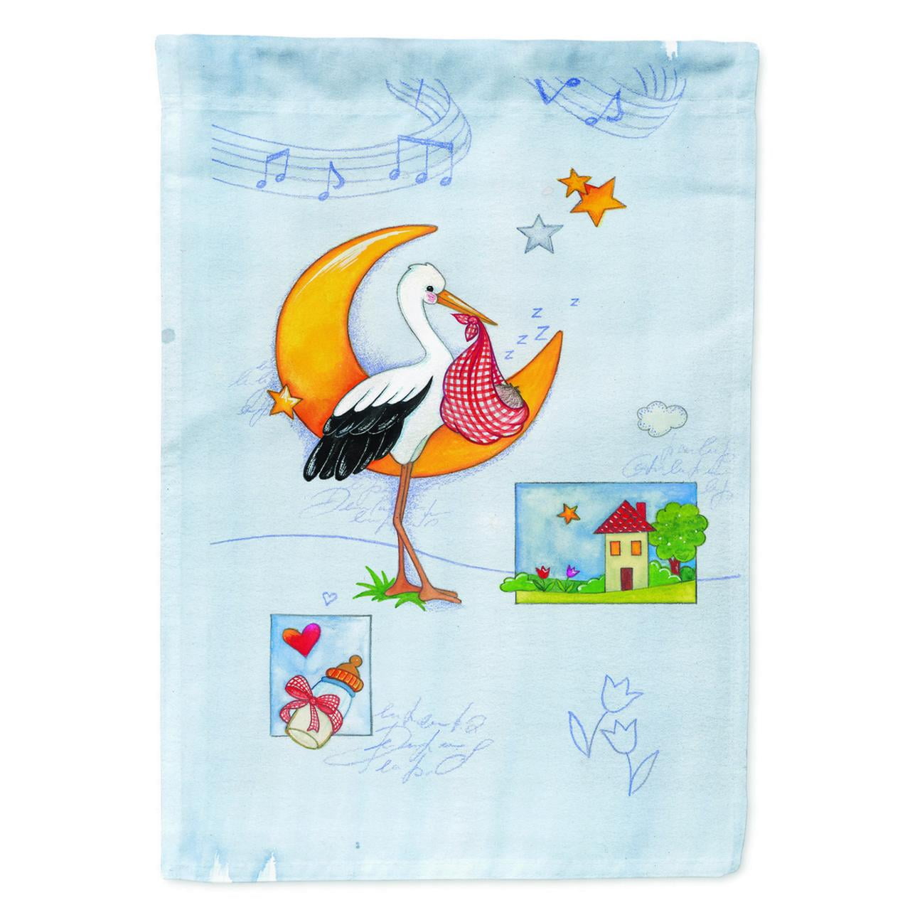 Carolines Treasures APH1017GF Expecting Stork bringing Baby Flag Garden ...