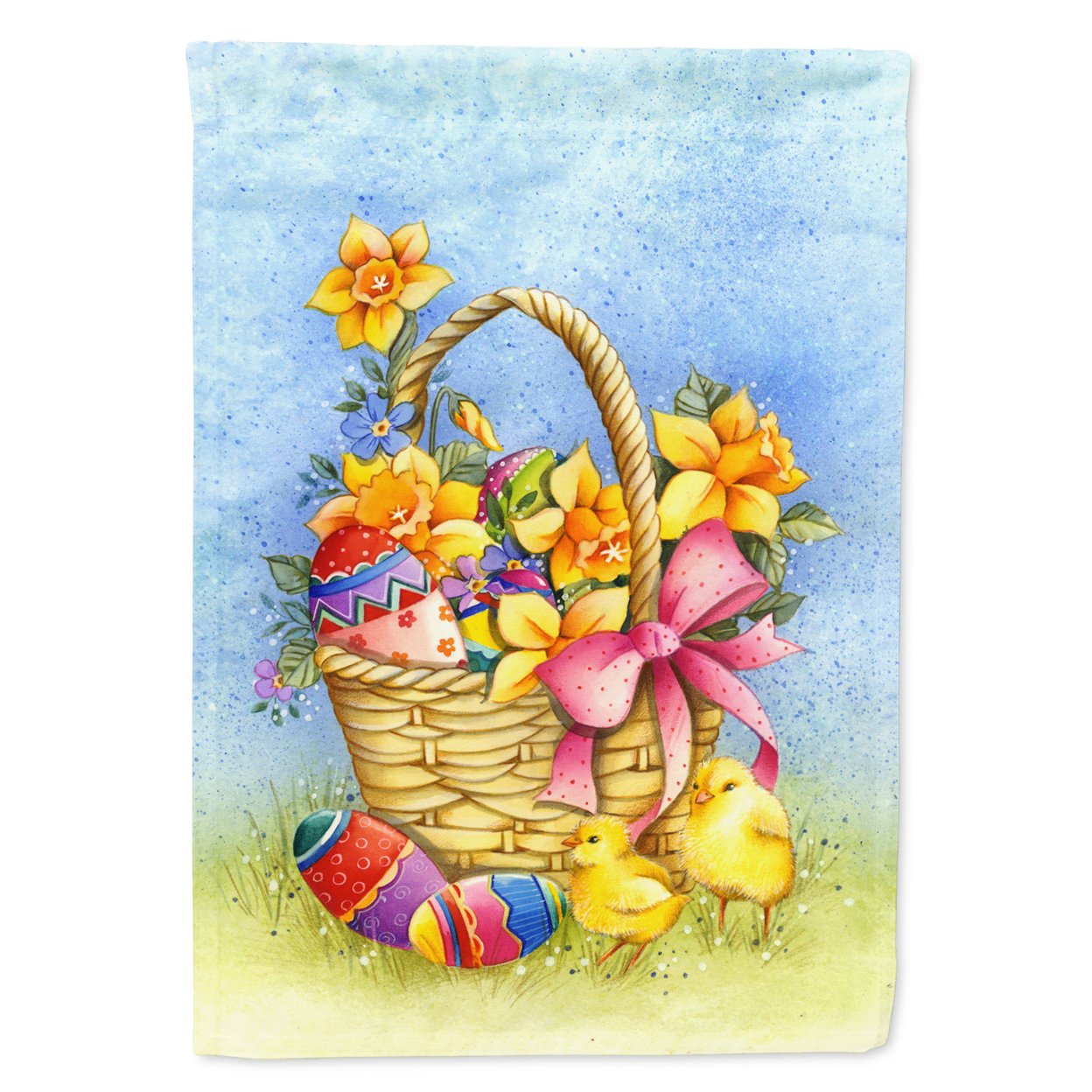 Carolines Treasures APH4709GF Easter Basket with Flowers Flag Garden ...