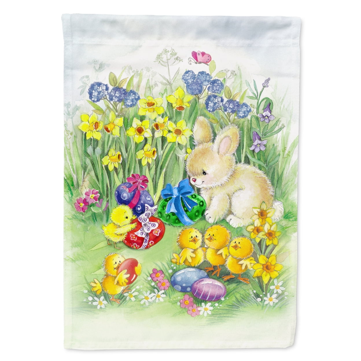 Carolines Treasures APH7091GF Easter Chicks and Bunny Flag Garden Size ...