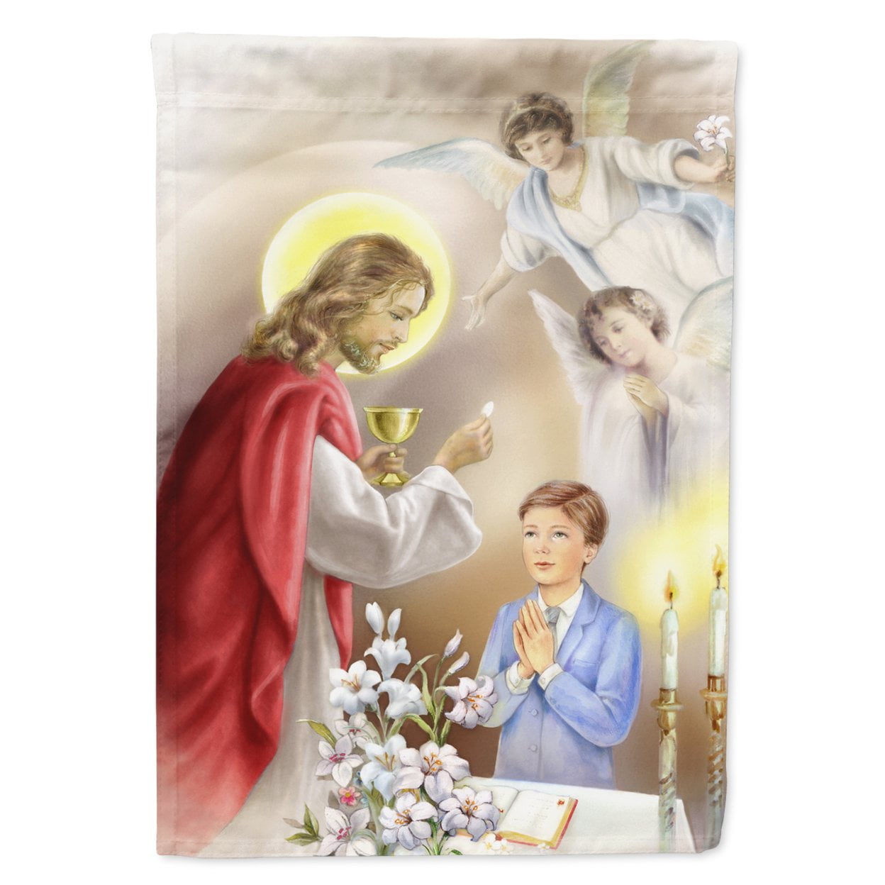 Carolines Treasures APH7584CHF First Communion Boy Flag Canvas House ...