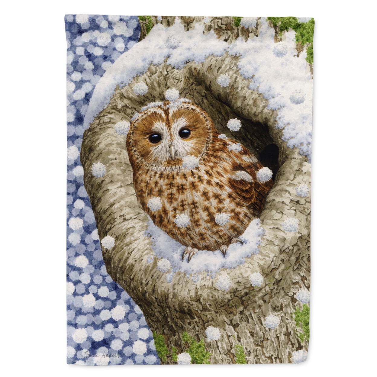 Carolines Treasures ASA2060CHF Tawny Owl in the Tree Flag Canvas House ...