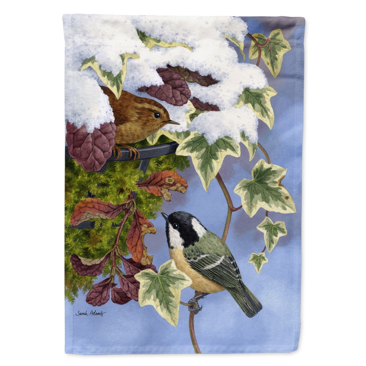 Carolines Treasures ASA2064GF Coal Tit and Wren Flag Garden Size Small ...
