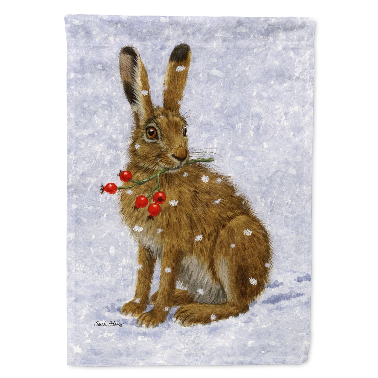 Rabbit Hare & Rosehips Flag Canvas House Size - Walmart Business Supplies